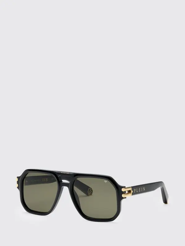 Philipp Plein Acetate Aviator Sunglasses With Double Bridge - Black