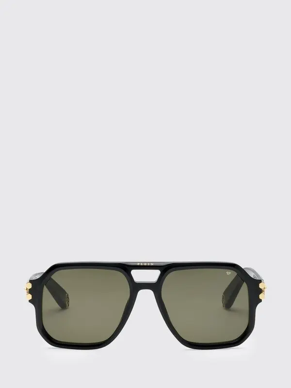 Philipp Plein Acetate Aviator Sunglasses With Double Bridge - Black
