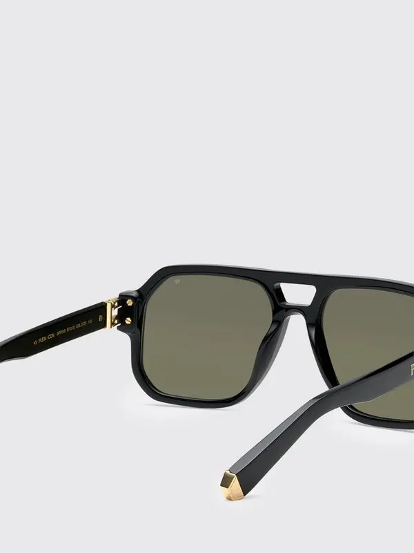 Philipp Plein Acetate Aviator Sunglasses With Double Bridge - Black