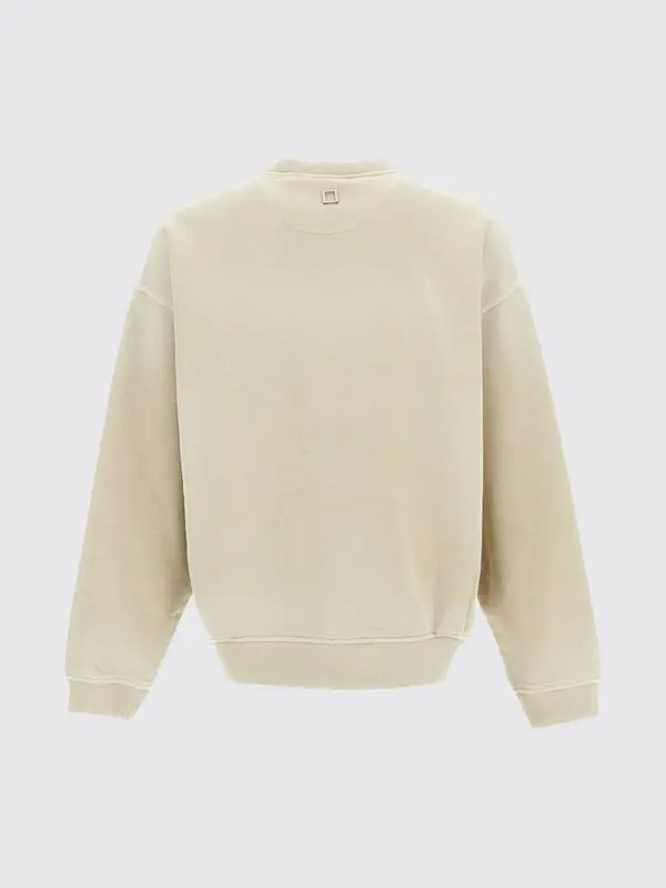 WOOYOUNGMI Graphic-print And Contrast-logo Cotton Crewneck Sweatshirt
