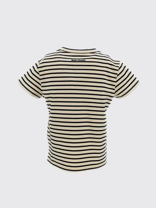 WALES BONNER Slim Fit Striped Cotton T-shirt With Embroidered Details