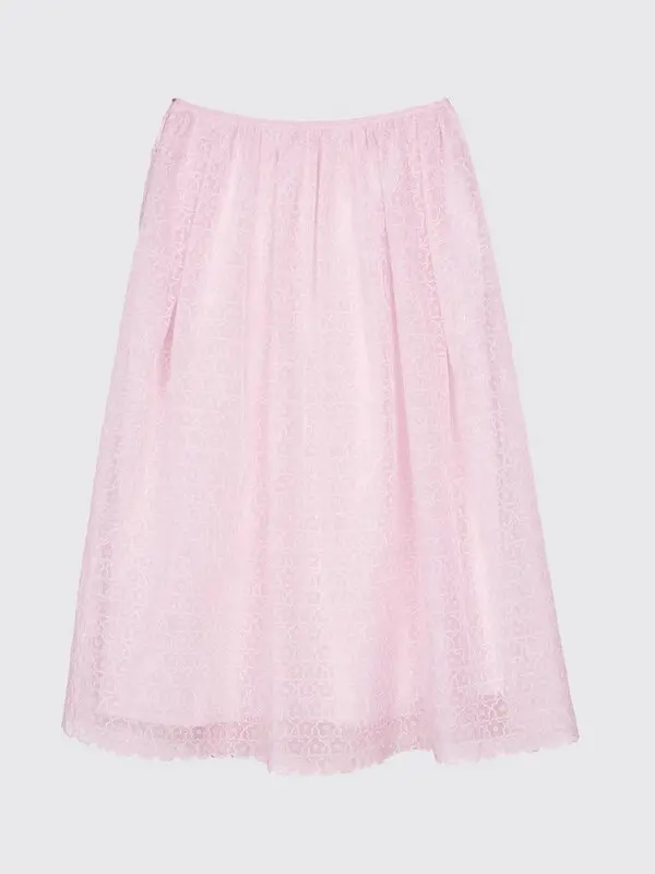 Cecilie Bahnsen A-line Midi Skirt With Floral Motif