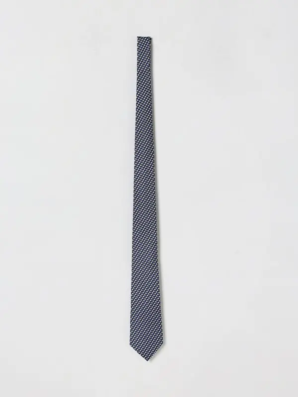 Zegna Jacquard Neck Tie - Navy