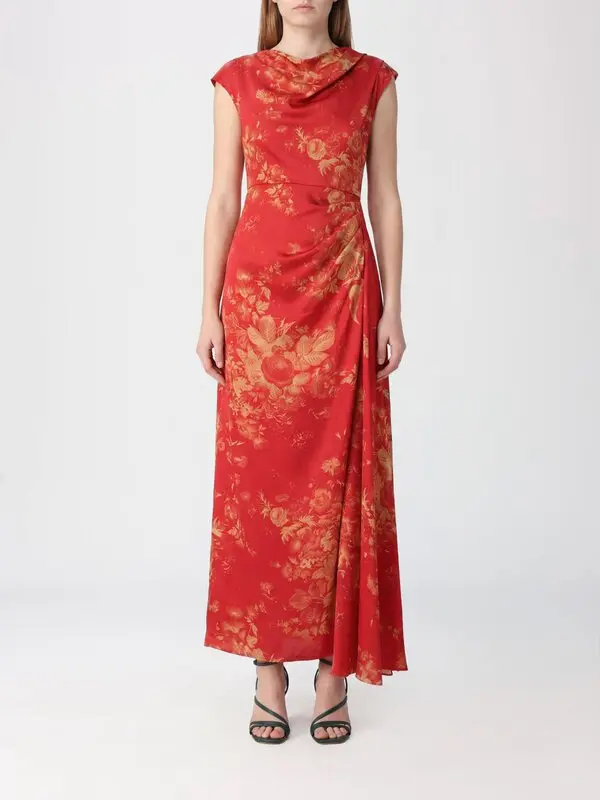 Erdem Floral-print Duchesse Sheath Long Dress
