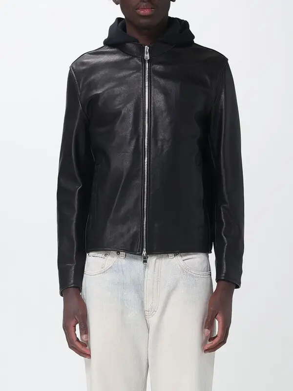 DONDUP Lambskin Leather Jacket With Removable Hood