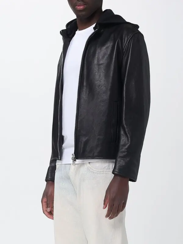 DONDUP Lambskin Leather Jacket With Removable Hood