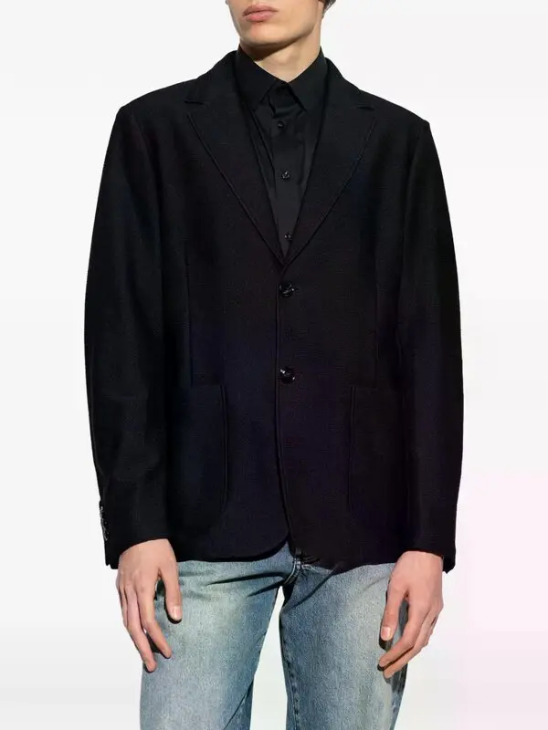 Giorgio Armani Notched-lapel Textured Jacket