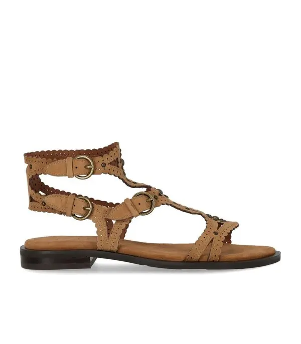 Ash Studded Suede Flat Sandals