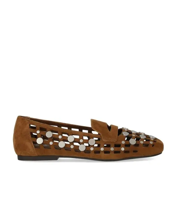 Ash Bali Suede Embellished Ballerina Flats