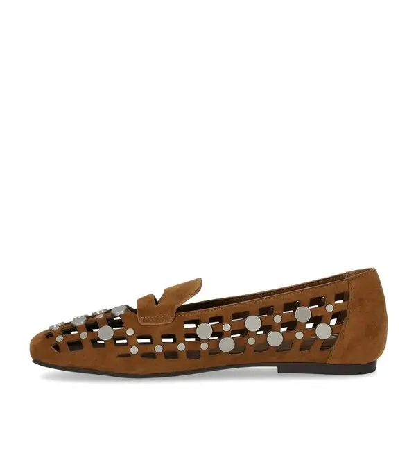 Ash Bali Suede Embellished Ballerina Flats