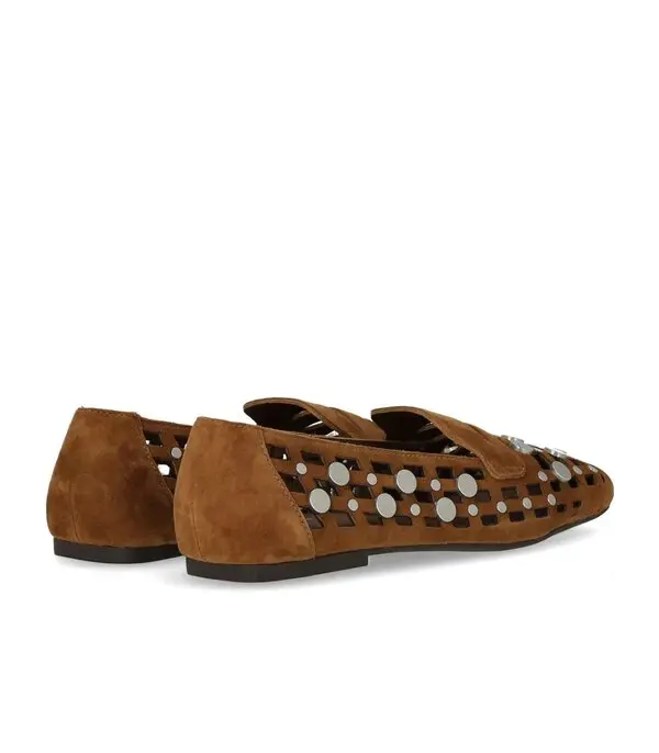 Ash Bali Suede Embellished Ballerina Flats