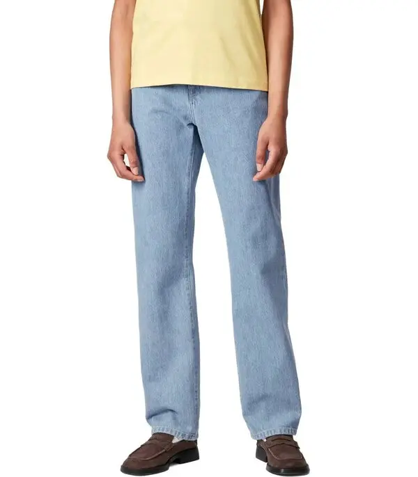 Carhartt Work In Progress Noxon" Light Wash Cotton Denim Jeans - Light Blue