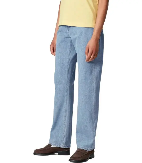 Carhartt Work In Progress Noxon" Light Wash Cotton Denim Jeans - Light Blue