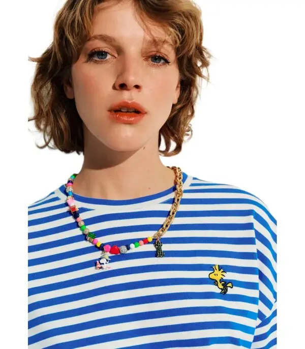 Essentiel Antwerp Jatsu Gold-plated Necklace With Peanuts Charm