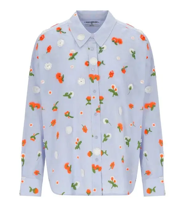Essentiel Antwerp Jimena Embroidered Cotton Shirt