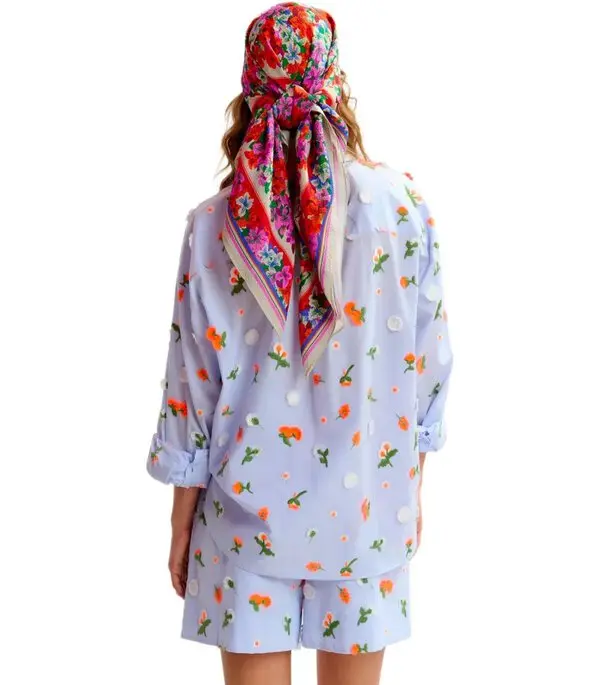 Essentiel Antwerp Jimena Embroidered Cotton Shirt