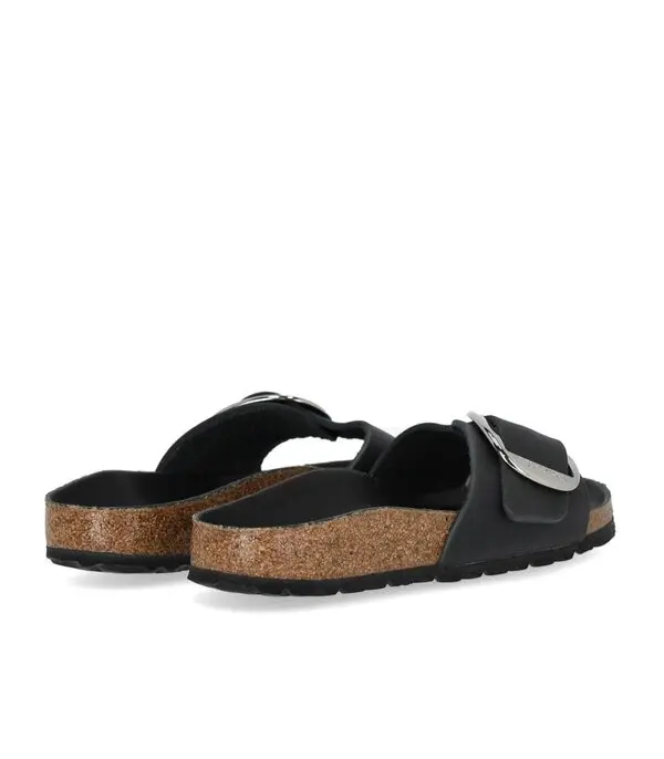 BIRKENSTOCK Madrid Big Buckle Slide Sandals - Black