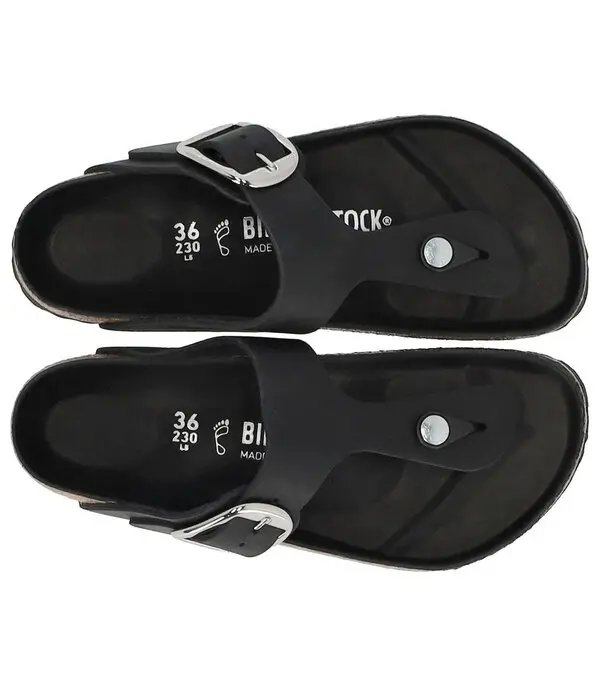 BIRKENSTOCK Gizeh Big Buckle Thong Sandals - Black