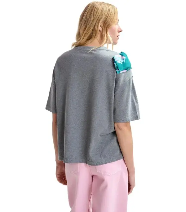 Essentiel Antwerp Jilly" Cotton T-shirt With Floral Ruffle Appliqu