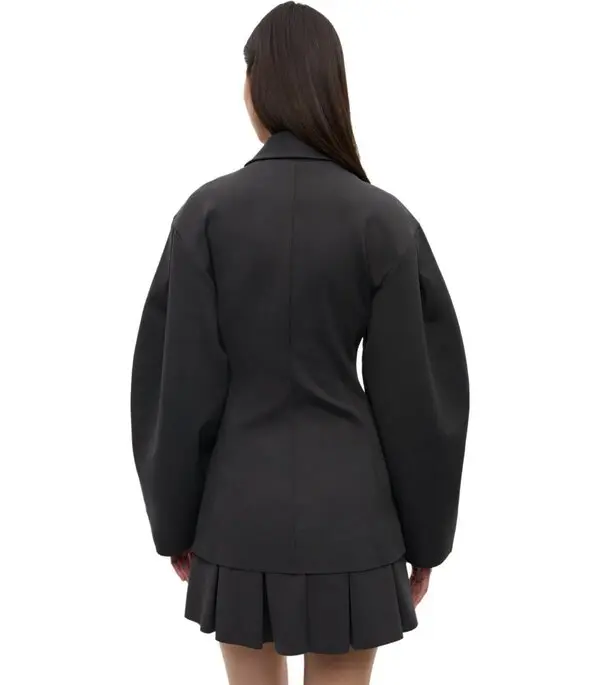 GANNI Single Breasted Scuba Blazer