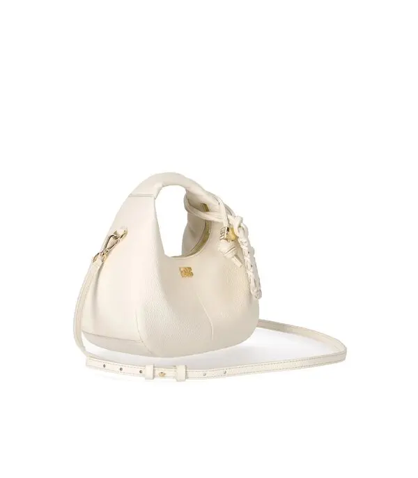 GANNI Egret Mini Hobo Handbag