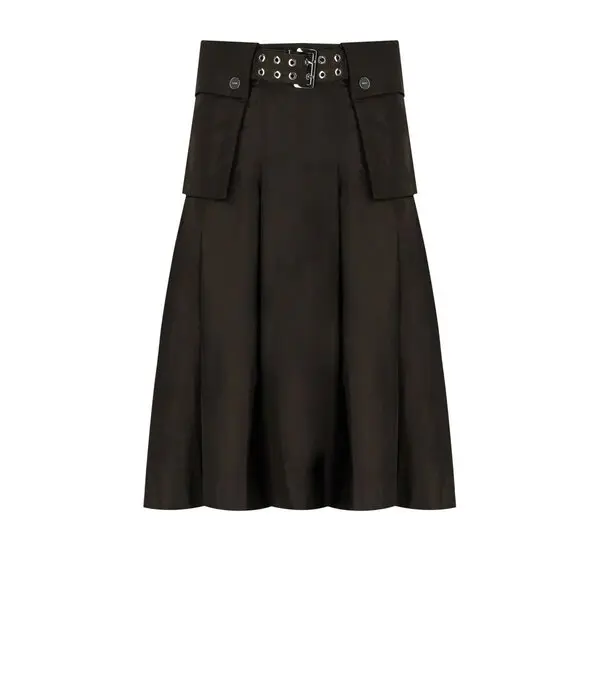 GANNI Pleated Midi Skirt