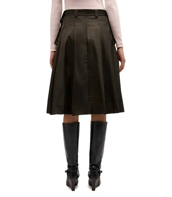 GANNI Pleated Midi Skirt