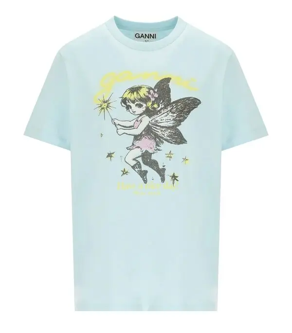 GANNI Oversized Fairy Print T-shirt