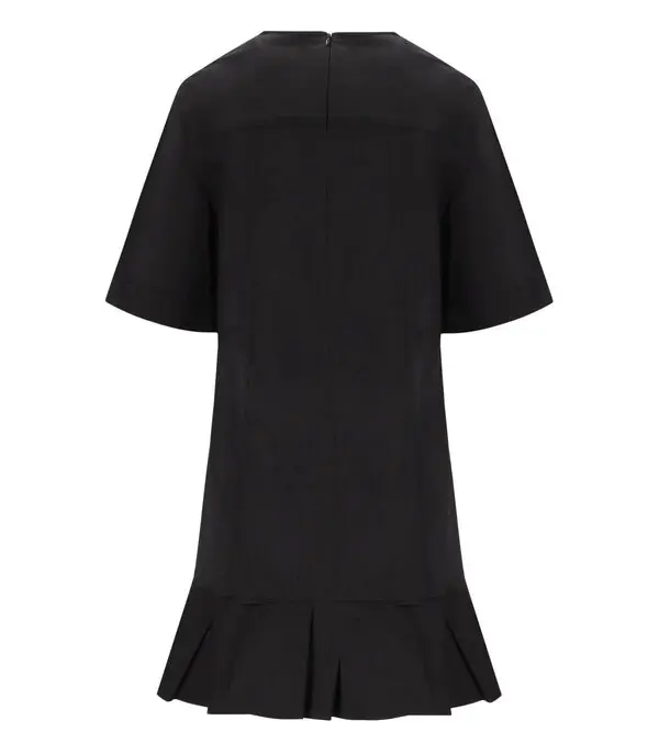 GANNI Short Sleeve Mini Dress With Ruffled Hem
