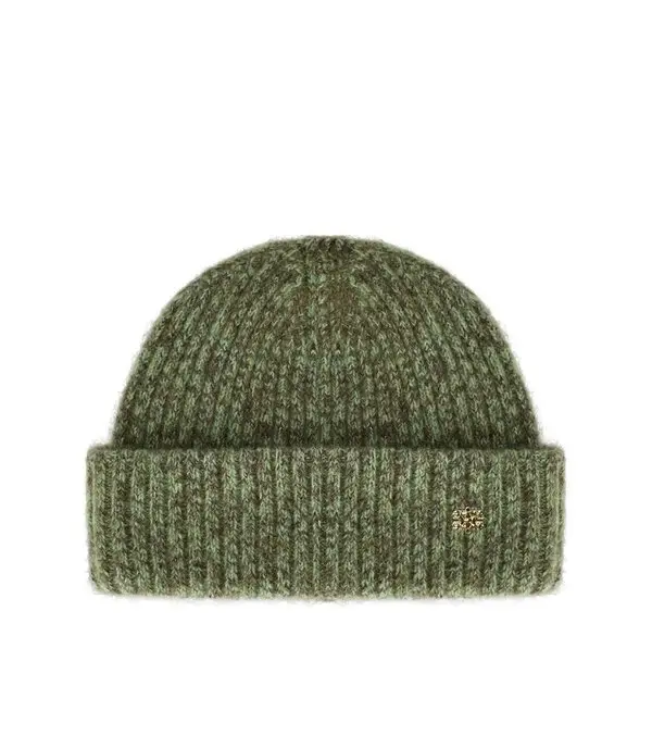 GANNI Ribbed Mélange Wool And Mohair Blend Beanie