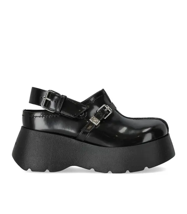 GANNI Platform Clogs With Buckle Detail