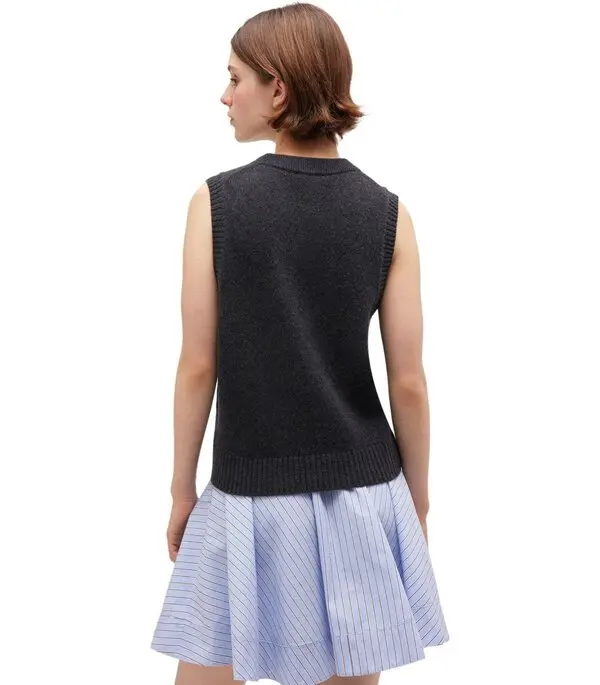 GANNI Embroidered Floral Logo Vest