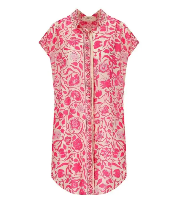 PAHIESA FORMENTERA Silk And Cotton Printed Shirt