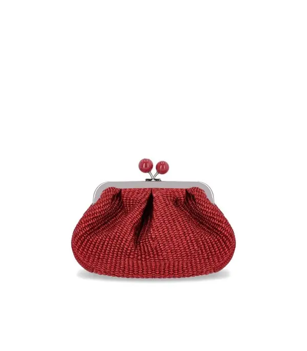 Max Mara Pasticcino Raffia Clutch - Red