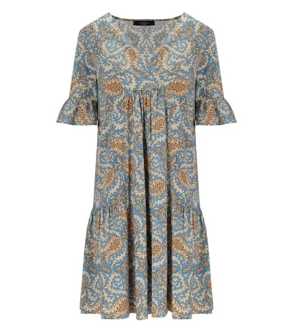 Max Mara Cotton Jersey Printed Mini Dress