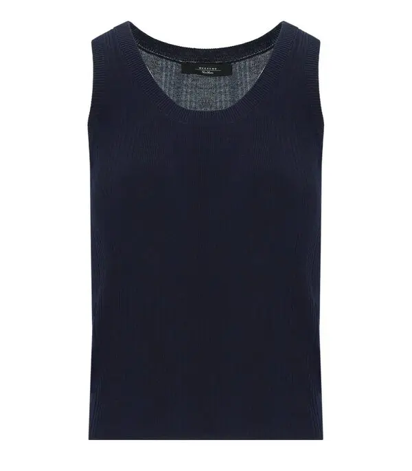 Max Mara Ribbed Viscose Blend Top
