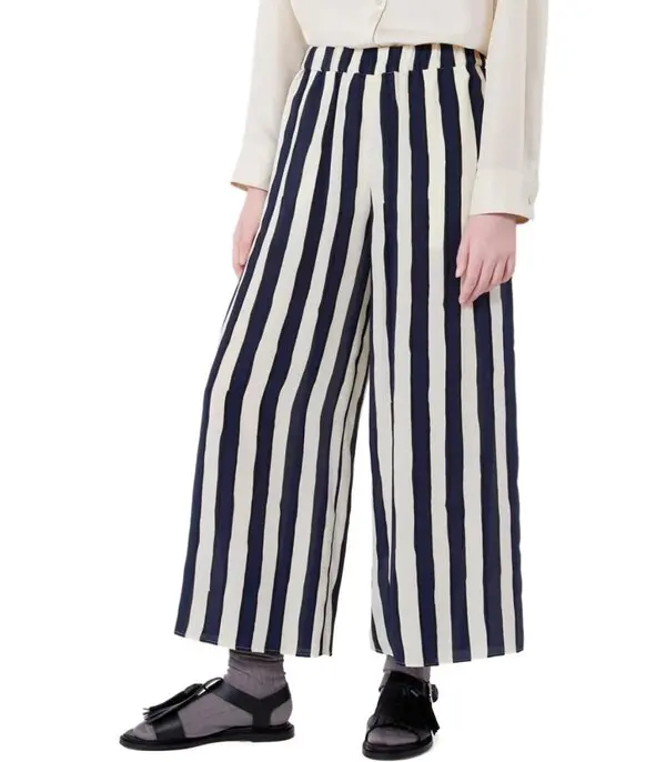 Max Mara Nirvana Silk Striped Trousers