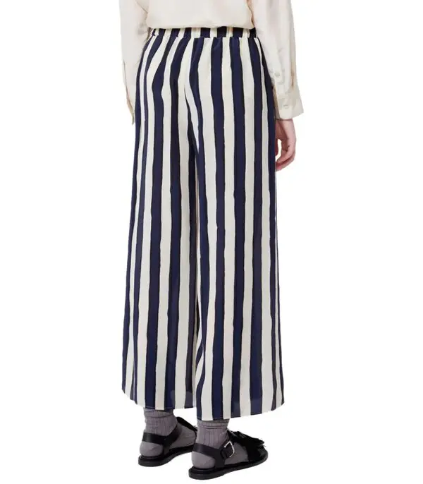 Max Mara Nirvana Silk Striped Trousers