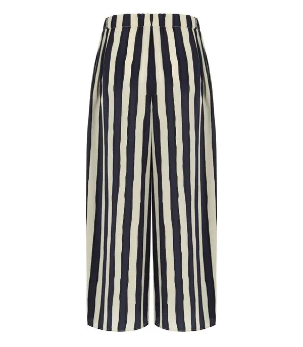 Max Mara Nirvana Silk Striped Trousers
