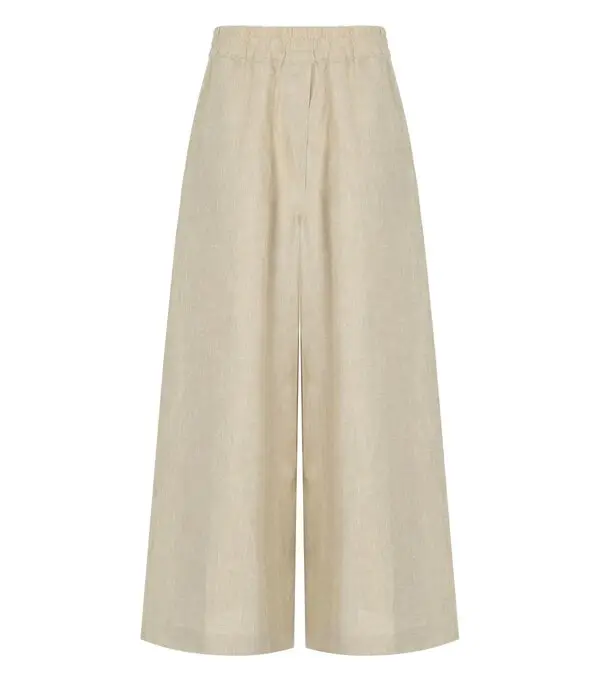 Max Mara Felino Linen Wide Leg Trousers
