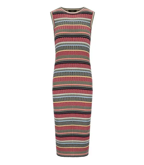 Max Mara Snob Midi Dress With Multicolored Stripes