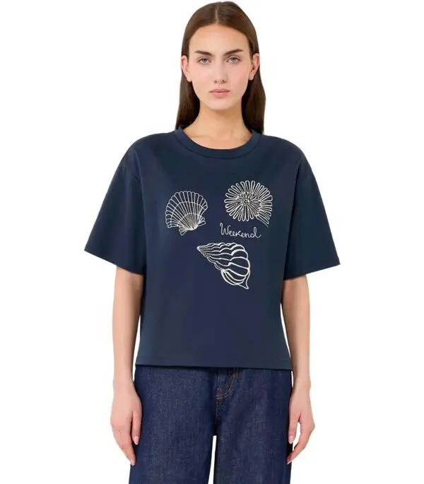 Max Mara Embroidered Cotton T-shirt