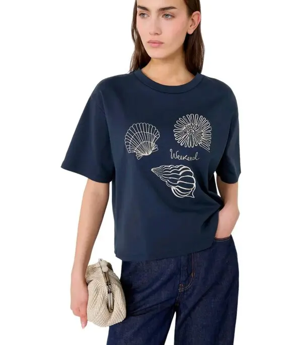 Max Mara Embroidered Cotton T-shirt