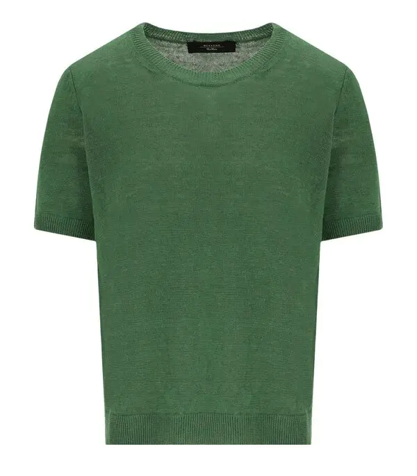 Max Mara Aloe Top Pure Linen Round Neck Knit