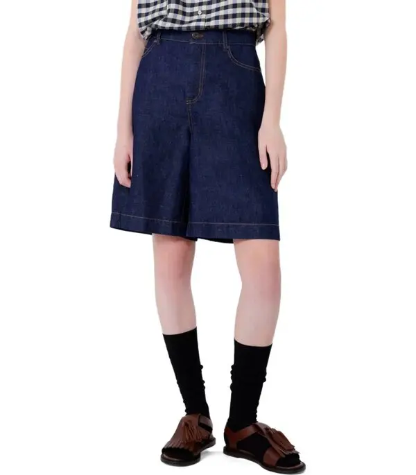 Max Mara Ozono Denim Bermuda Shorts