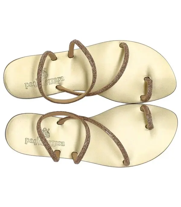 PAOLO FERRARA Embellished Strappy Sandals