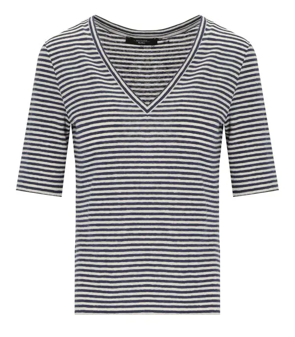 Max Mara Striped V-neck T-shirt