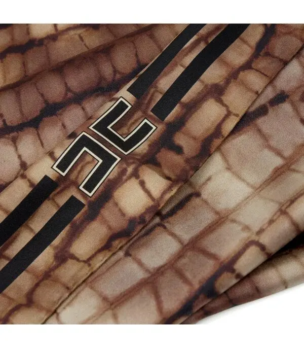 Elisabetta Franchi Alligator Print Foulard Scarf