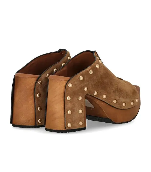 MISS OLIVIA Eva Mule With Gold-tone Studs