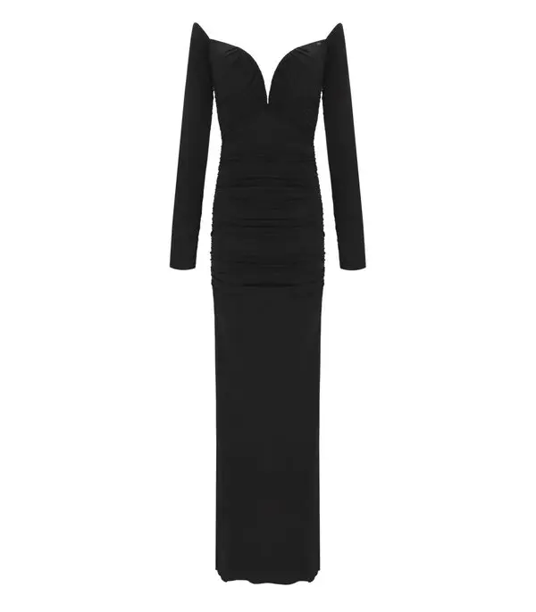 Elisabetta Franchi Off-the-shoulder Sweetheart Neckline Gown